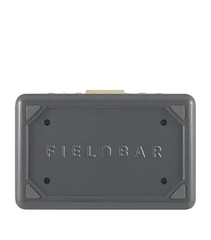 FIELDBAR Mini Bar Cooler Box With Leather Sling - Grey