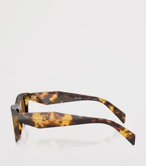 Prada Acetate Rectangular Sunglasses - Brown