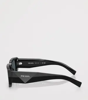 Prada Acetate Rectangular Sunglasses