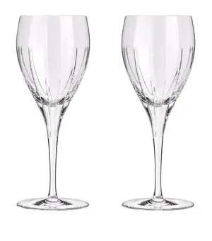 Christofle Crystal Iriana White Wine Glasses - Silver