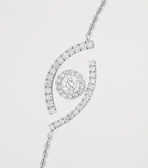 Messika Lucky Eye White Gold And Diamond Bracelet