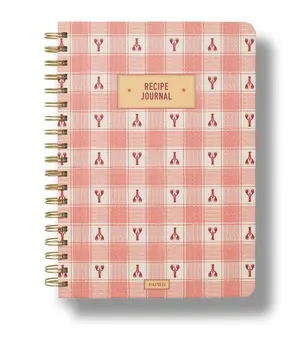 Papier Lobster Gingham Recipe Journal