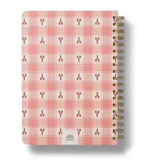Papier Lobster Gingham Recipe Journal