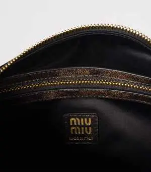 Miu Miu Nappa Leather Pocket Top-handle Bag - Brown