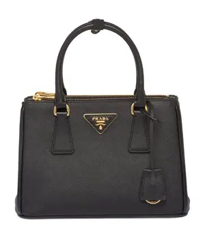 Prada Saffiano Leather Galleria Top-handle Bag - Black