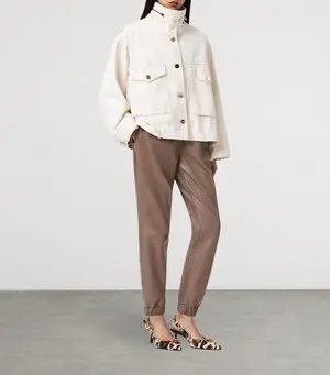 ALLSAINTS Leather Jen Sweatpants