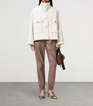 ALLSAINTS Leather Jen Sweatpants
