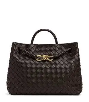 Bottega Veneta Leather Andiamo Top-handle Bag - Grey
