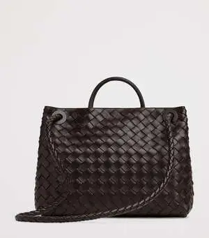 Bottega Veneta Leather Andiamo Top-handle Bag - Grey