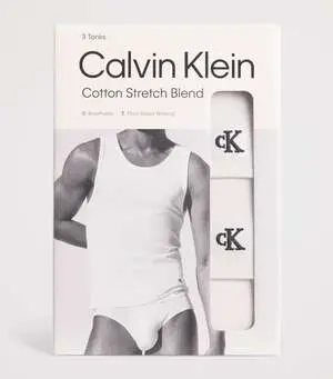 Calvin Klein Stretch Cotton-blend Sleeveless Shirts