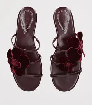 Zimmermann Orchid Leather Sandals - Red