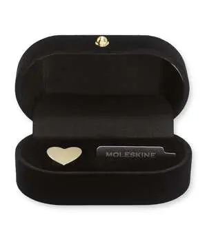 MOLESKINE Plated Heart Notebook Charm - Gold