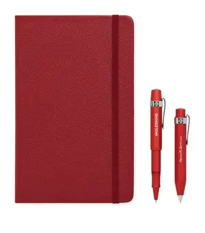 MOLESKINE Le Duo Ecriture Pen, Pencil And Notebook Set - Red