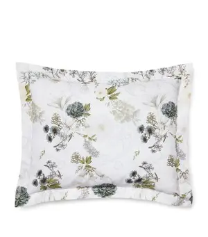SFERRA Cotton Percale Incanto Sham Oxford Pillowcase - Grey