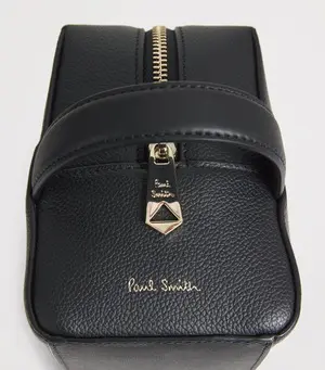 Paul Smith Leather Wash Bag With Signature Stripe