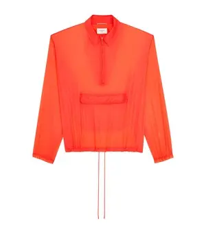 Saint Laurent Nylon Cropped Windbreaker Jacket