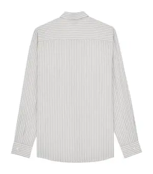 Saint Laurent Stripe Cassandre Shirt - Nude