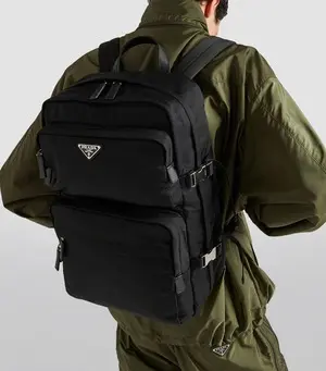 Prada Re-nylon And Leather Backpack