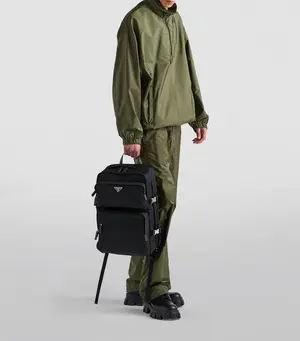Prada Re-nylon And Leather Backpack