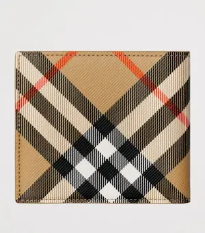 Burberry Check Bifold Wallet - Beige