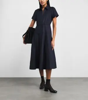 ME+EM Drawstring Shirt Midi Dress