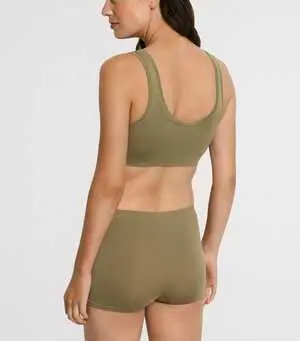 Hanro Touch Feeling Crop Top - Green
