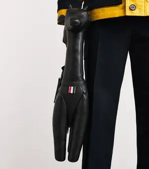 Thom Browne Leather Giraffe Top-handle Bag