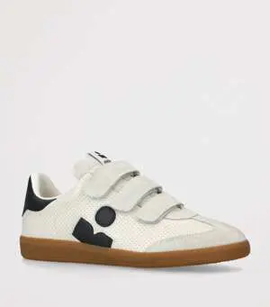Isabel Marant Étoile Leather Beth Logo Sneakers - White