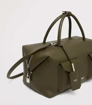 Max Mara Large Leather Boston Bag - Brown