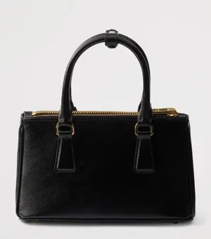 Prada Mini Saffiano Leather Galleria Top-handle Bag - Black