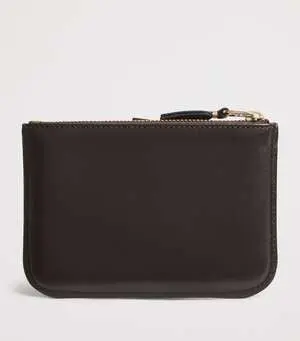 Comme Des Garçons Medium Leather Outside Pocket Wallet - Brown