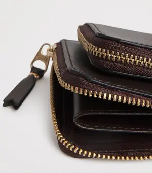Comme Des Garçons Small Leather Outside Pocket Wallet