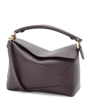 Loewe Mini Leather Puzzle Top-handle Bag - Brown