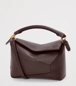 Loewe Mini Leather Puzzle Top-handle Bag - Brown