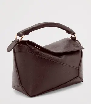 Loewe Mini Leather Puzzle Top-handle Bag - Brown