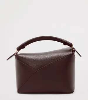 Loewe Mini Leather Puzzle Top-handle Bag - Brown