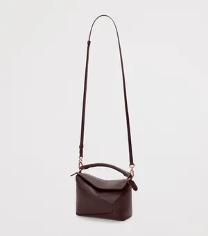 Loewe Mini Leather Puzzle Top-handle Bag - Brown