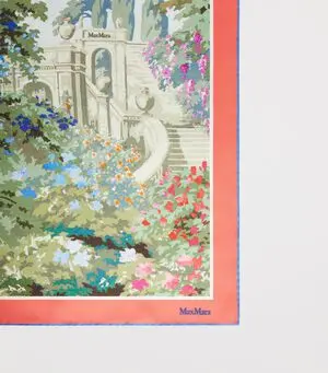 Max Mara Silk Printed Scarf - Pink