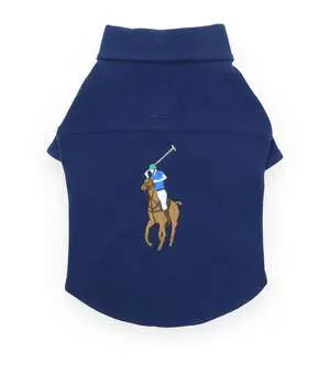 Ralph Lauren Cotton Mesh Polo Pony Dog Shirt - Navy