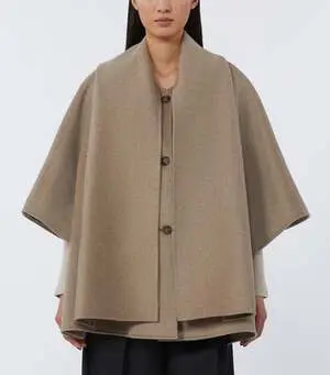 Max Mara Cashmere Scarf Cape - Brown