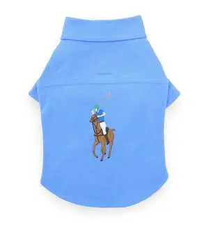 Ralph Lauren Mesh Cotton Polo Dog Shirt - Blue