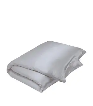 Gingerlily Silk Super King Duvet Cover - Silver