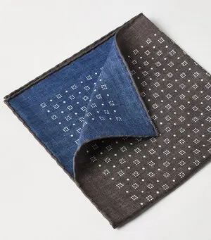 Brunello Cucinelli Silk Patterned Pocket Square
