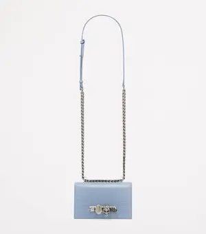 Alexander McQueen Mini Leather Jewelled Satchel - Blue