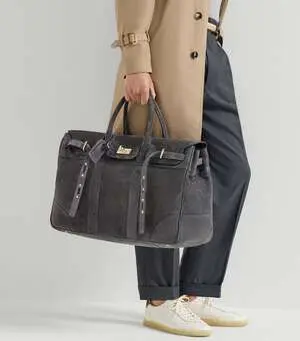 Brunello Cucinelli Suede Country Holdall