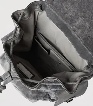 Brunello Cucinelli Suede City Backpack - Grey