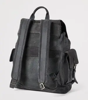 Brunello Cucinelli Suede City Backpack - Grey