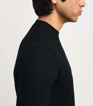 Emporio Armani Virgin Wool Jacquard Sweater