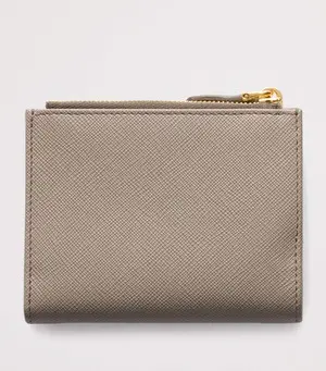 Prada Small Saffiano Leather Wallet - Grey