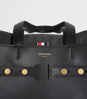 Thom Browne Leather Cabas Tote